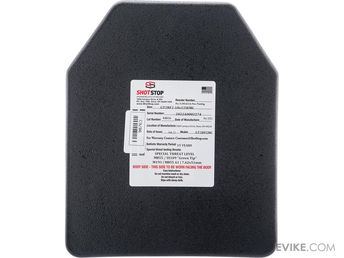 The Armor Shop ShotStop Duritium® GT2 Green Tip Body Armor Plate Insert ...