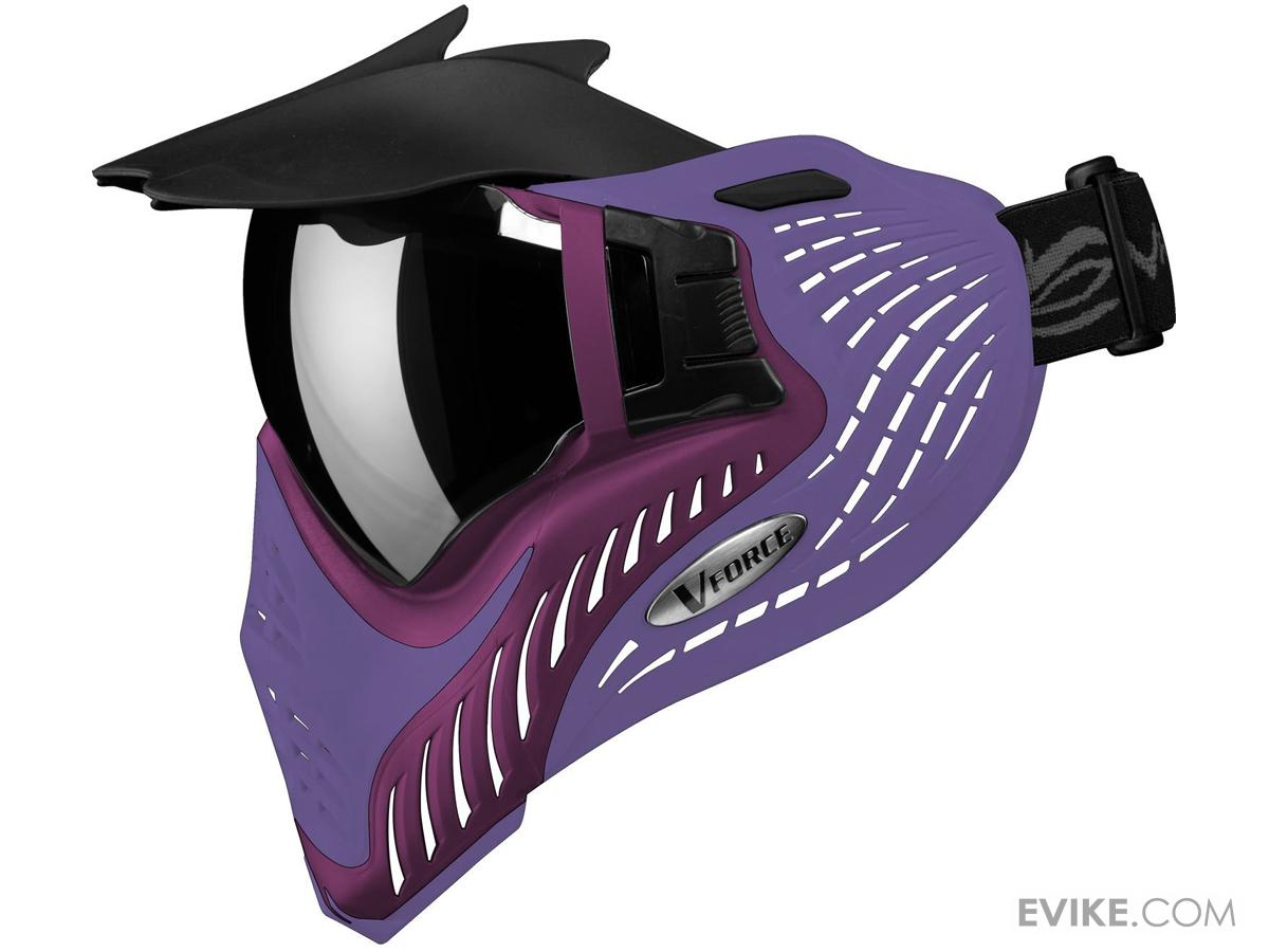 V-Force Profiler Full Seal Face Mask (Color: Tyrian / Clear Lens ...