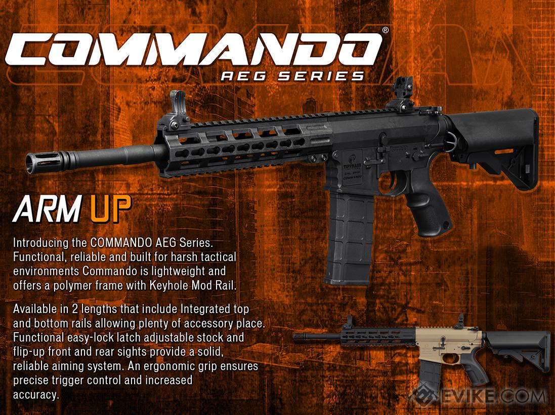 Tippmann Commando Full Size M4 Airsoft AEG with Keymod Handguard ...
