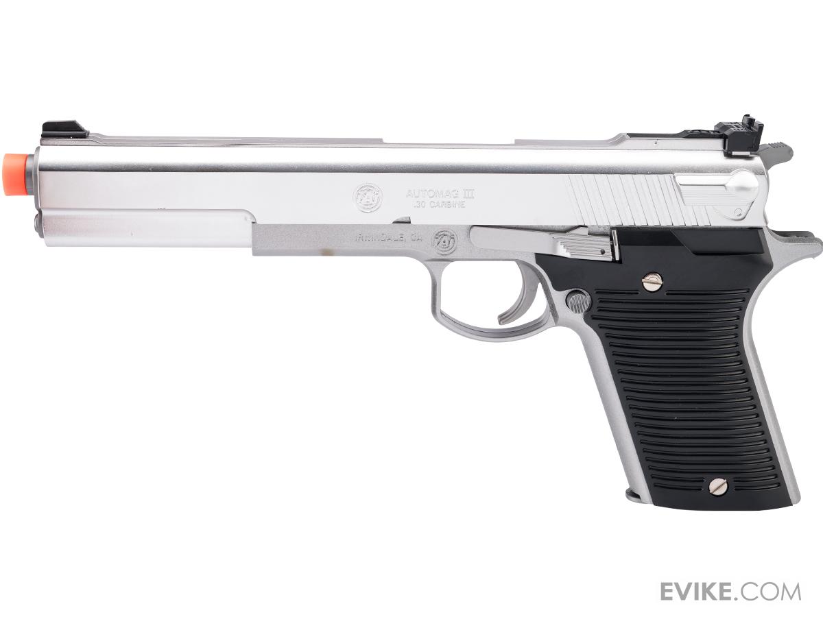 Tokyo Marui Auto Mag III Spring Airsoft Pistol (Model: Stainless Steel Finish), Airsoft Guns ...