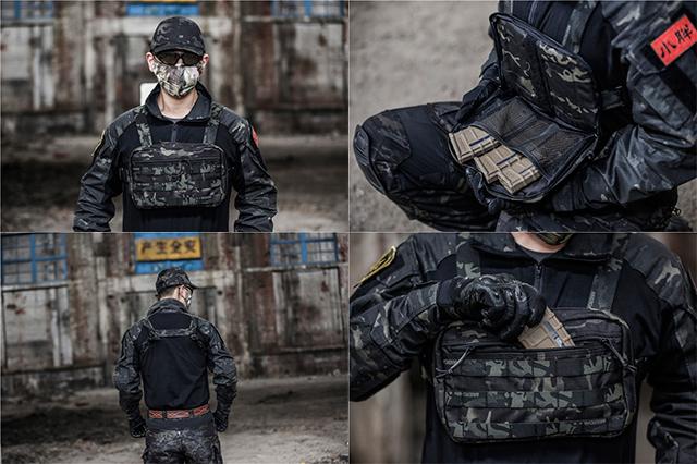 TMC Tactical Combat Chest Recon Bag (Color: Multicam Black), Tactical ...
