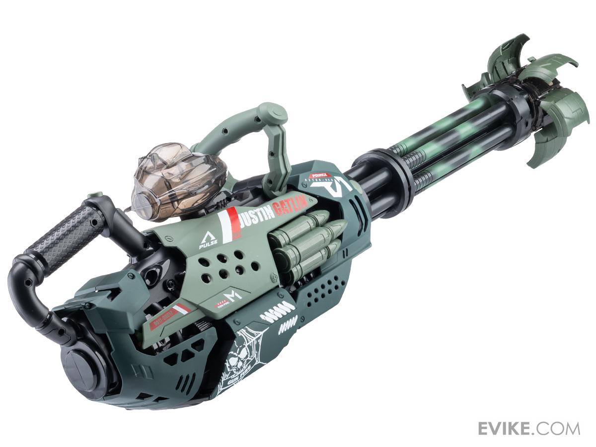 Rechargeable "Pulse" Gel Blasting Gatlin Gun (Color: Green), MORE, Gel ...