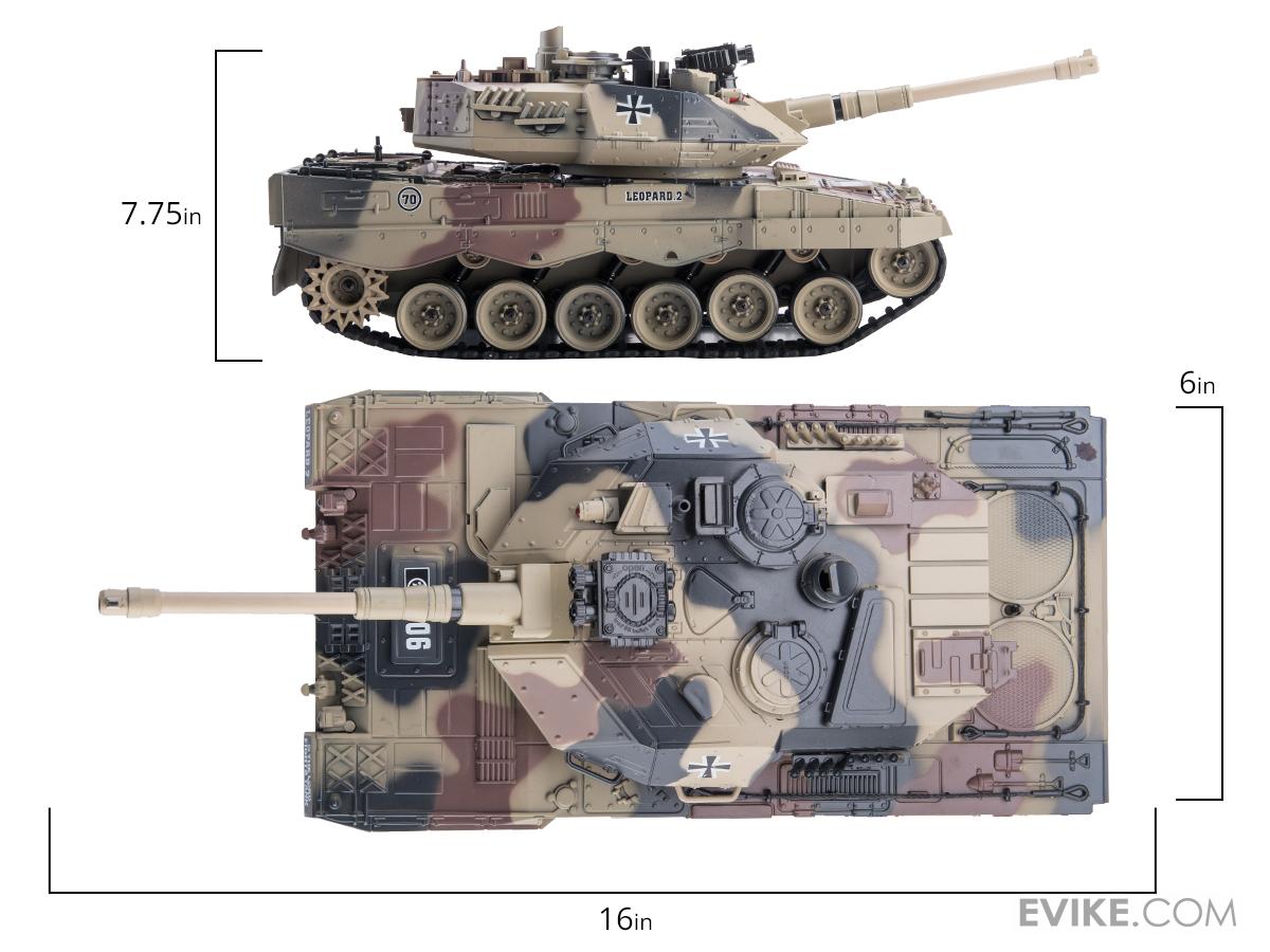 1:20 Scale RC Airsoft BB Firing Battle Tank (Model: Leopard 2 / Desert ...