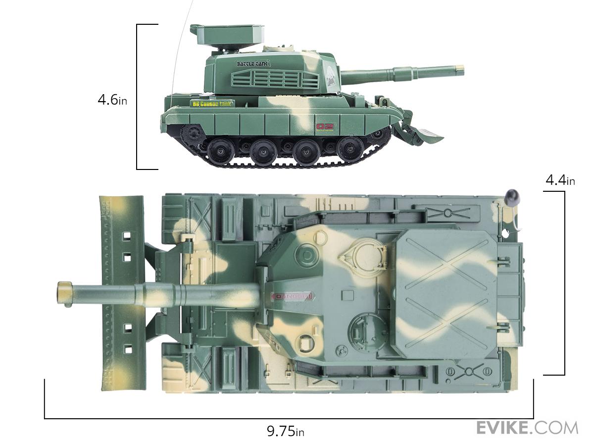 Miniature RC Airsoft Battle Tank (Model: Type 4 / Green Camo), MORE ...