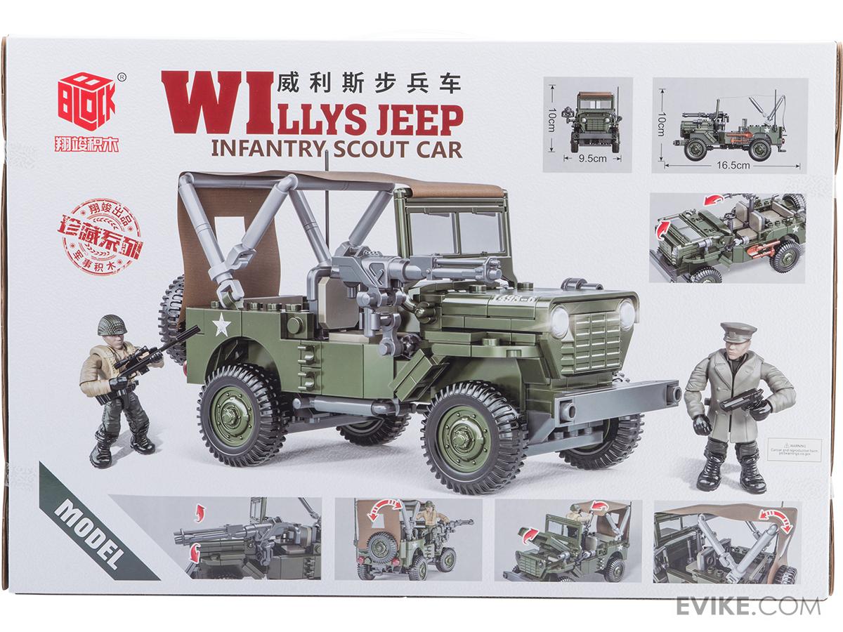Xiangjun Model Building Block Set (Model: "Willys Jeep" Infantry Scout Vehicle), MORE, Toys ...