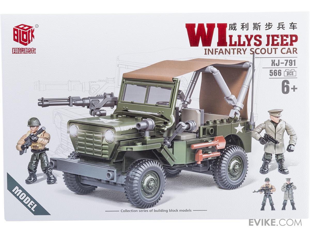 Xiangjun Model Building Block Set (Model: "Willys Jeep" Infantry Scout ...