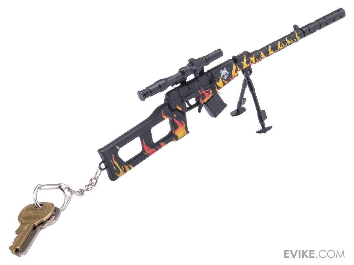 Die-Cast Metal Model Gun Keychain w/ Removable Accessories (Model: VSS ...