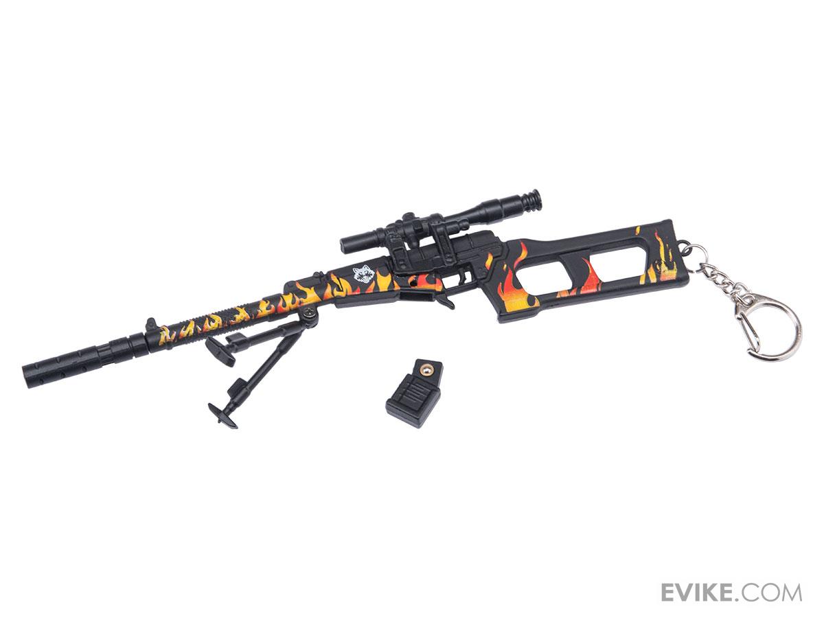 Die-Cast Metal Model Gun Keychain w/ Removable Accessories (Model: VSS ...