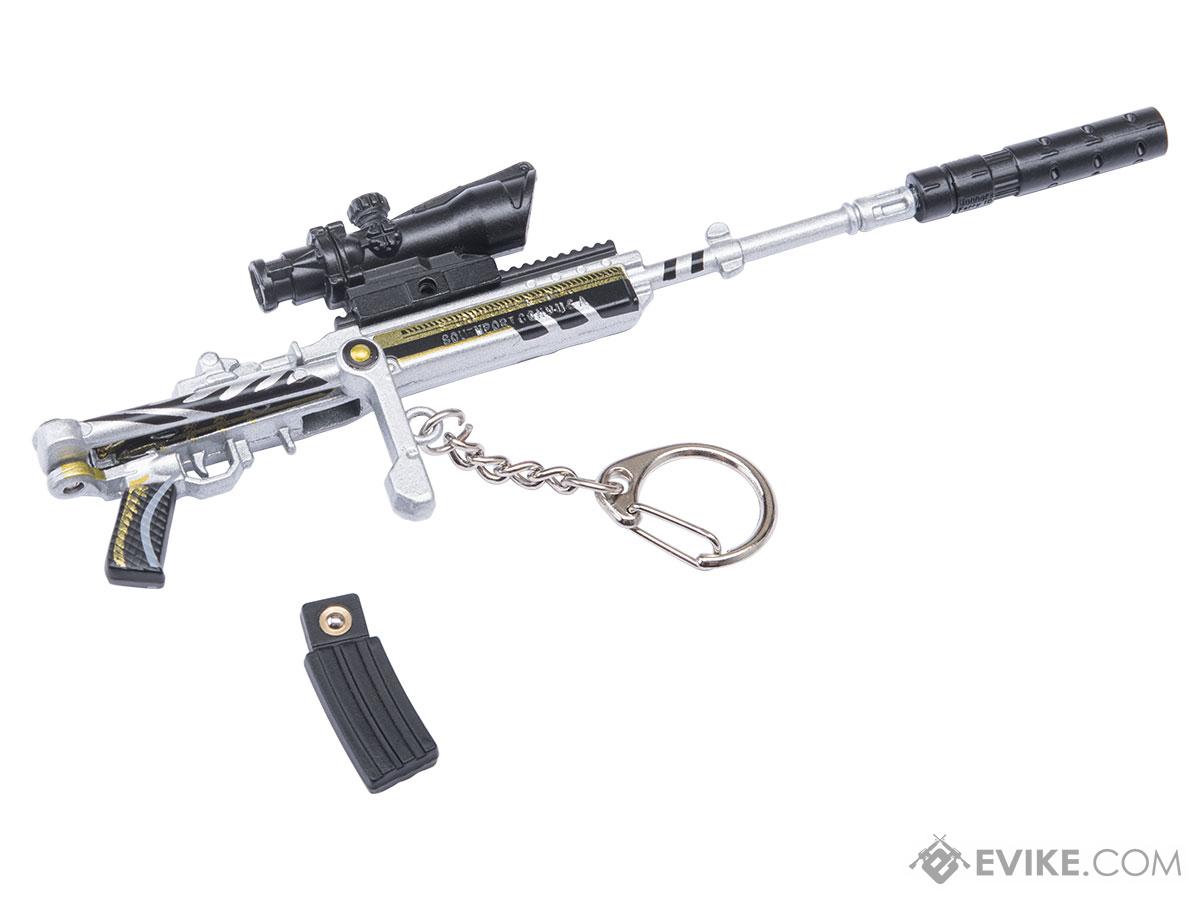 Die-Cast Metal Model Gun Keychain w/ Removable Accessories (Model: Mini ...