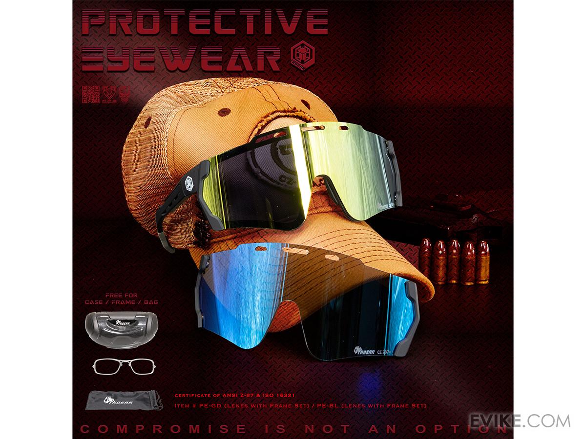 APS TRGear Tactical Shooting Glasses Complete Set (Color: Blue Lens ...