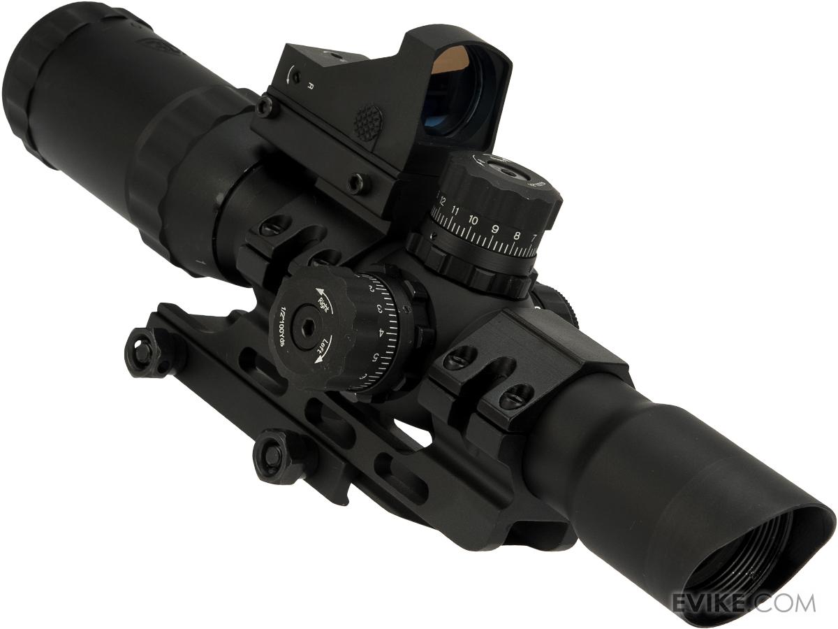 Trinity Force Assault II 1-4x28 Illuminated Tactical QD Scope with Mil ...