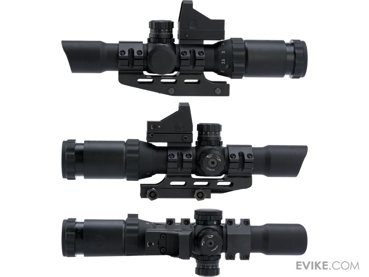 Trinity Force Assault II 1-4x28 Illuminated Tactical QD Scope with Mil ...