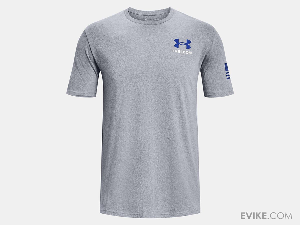 Under Armour Men's UA Freedom "Banner" T-Shirt (Color: Steel-Royal Blue ...