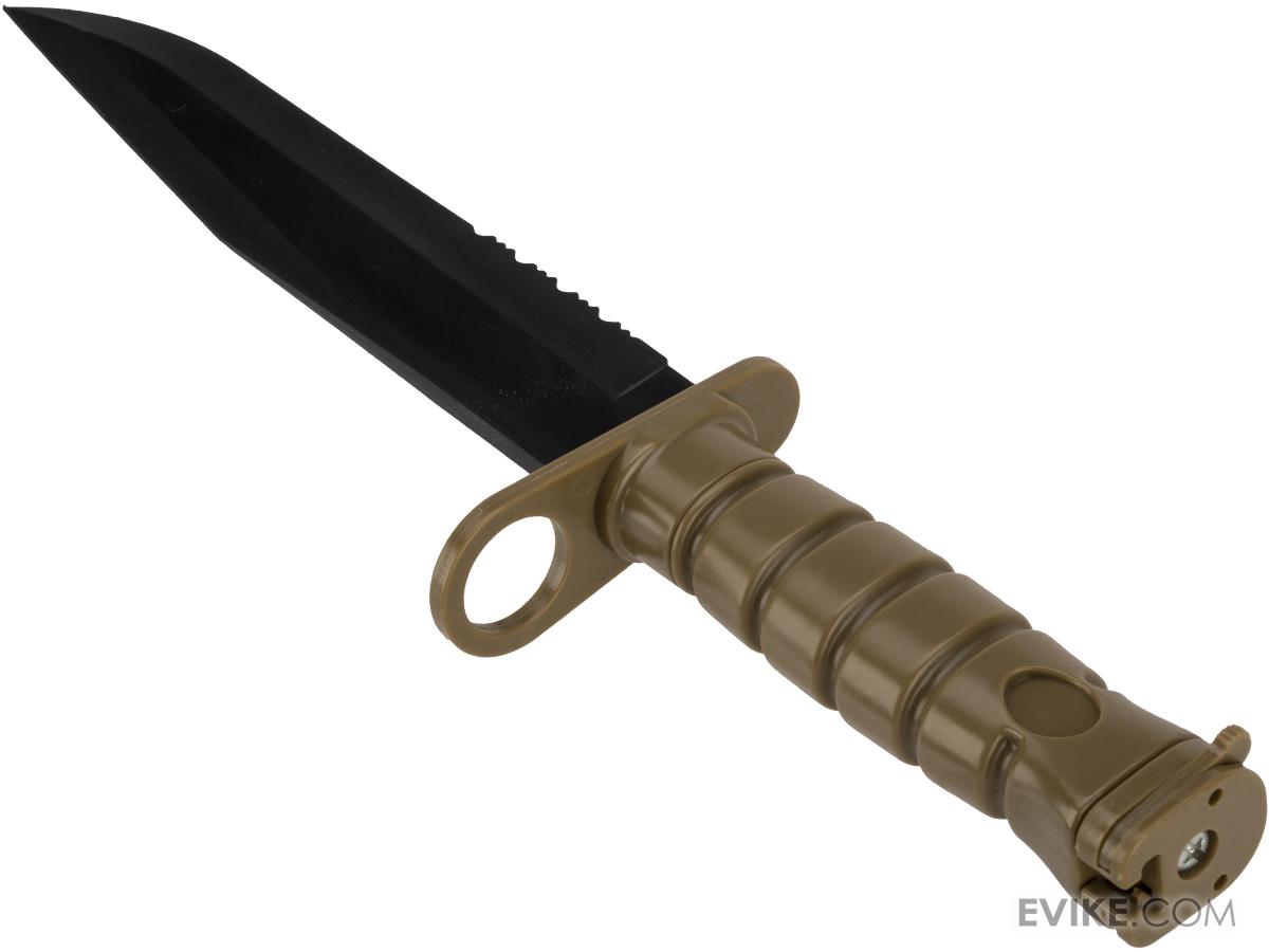 S&T M10 Style Rubber Training Bayonet (Color: Tan), Tactical Gear ...