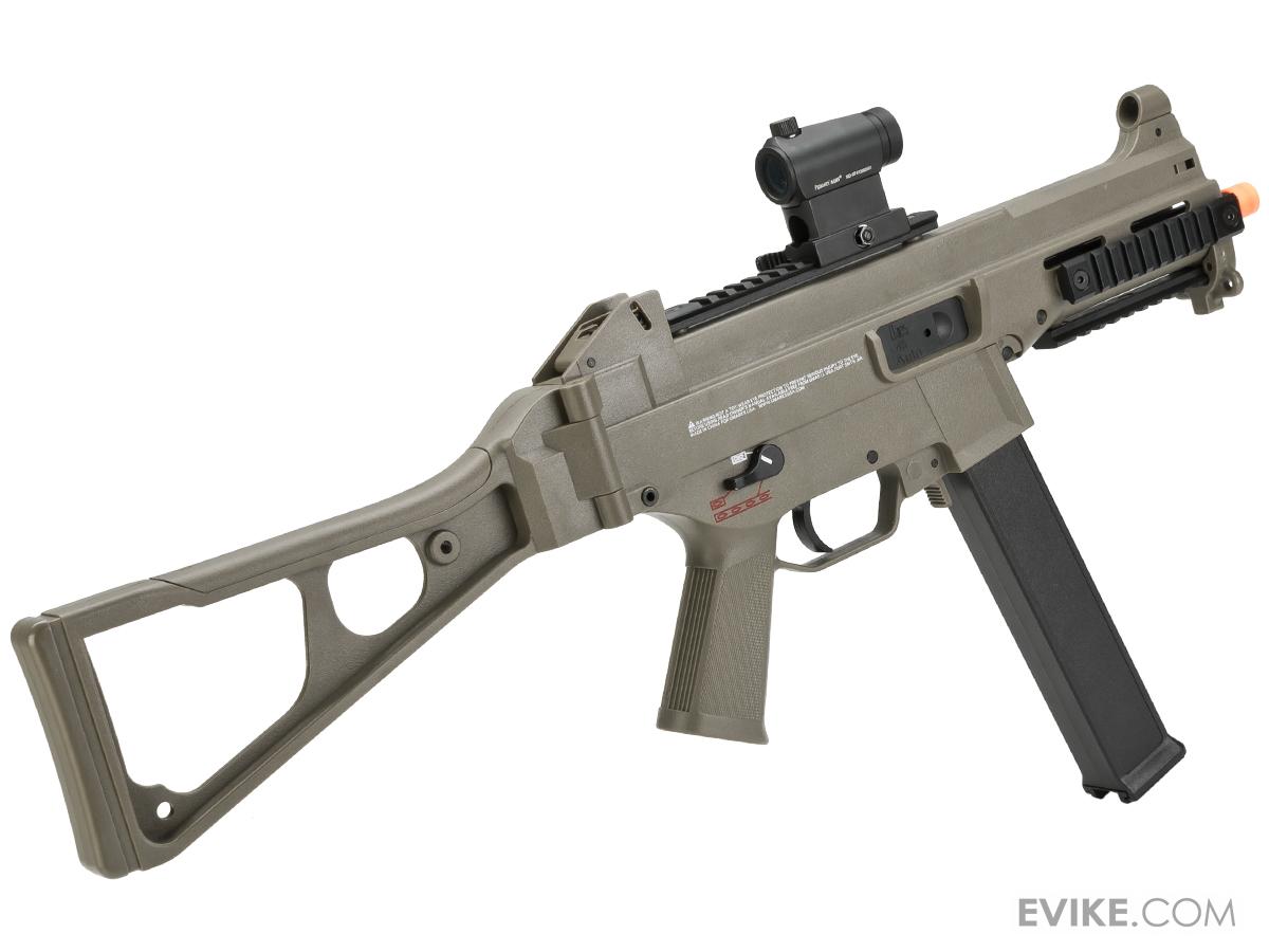 H&K UMP Competition Series Airsoft AEG Rifle by Umarex (Color: Tan / Go Airsoft Package ...