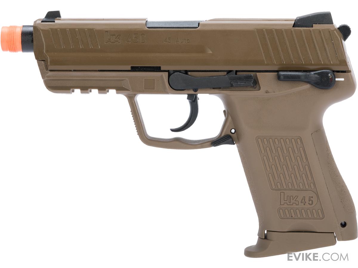 Umarex Heckler & Koch Licensed HK45 Compact Tactical Airsoft GBB Pistol (Color: Flat Dark Earth ...