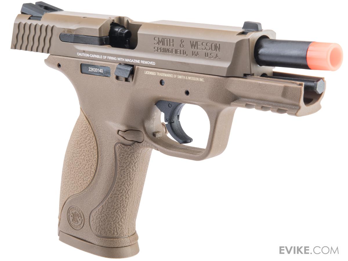 Umarex S&W M&P9 Gas Blowback Airsoft Pistol (Color: Tan), Airsoft Guns, Gas Airsoft Pistols ...