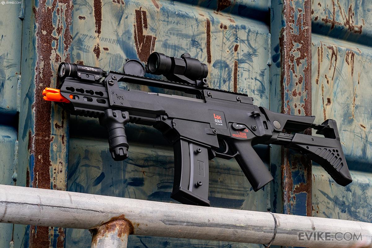 Evike.com Exclusive H&K Licensed G36X Elite Airsoft AEG EBB Rifle by Umarex with ARES E.F.C.S ...