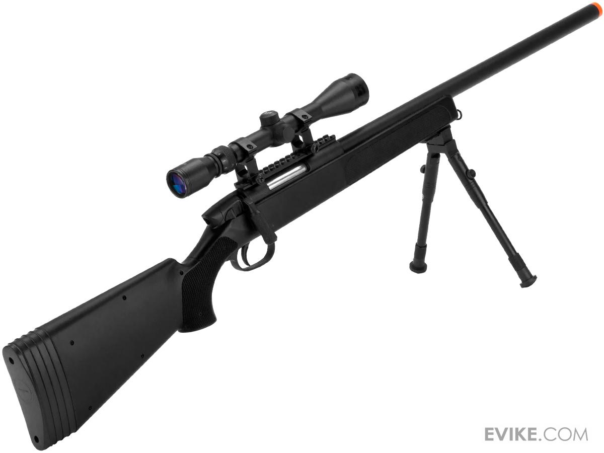 Gen 5 UTG APS2 Airsoft Master Sniper Rifle w/ Bipod - Black (Package ...