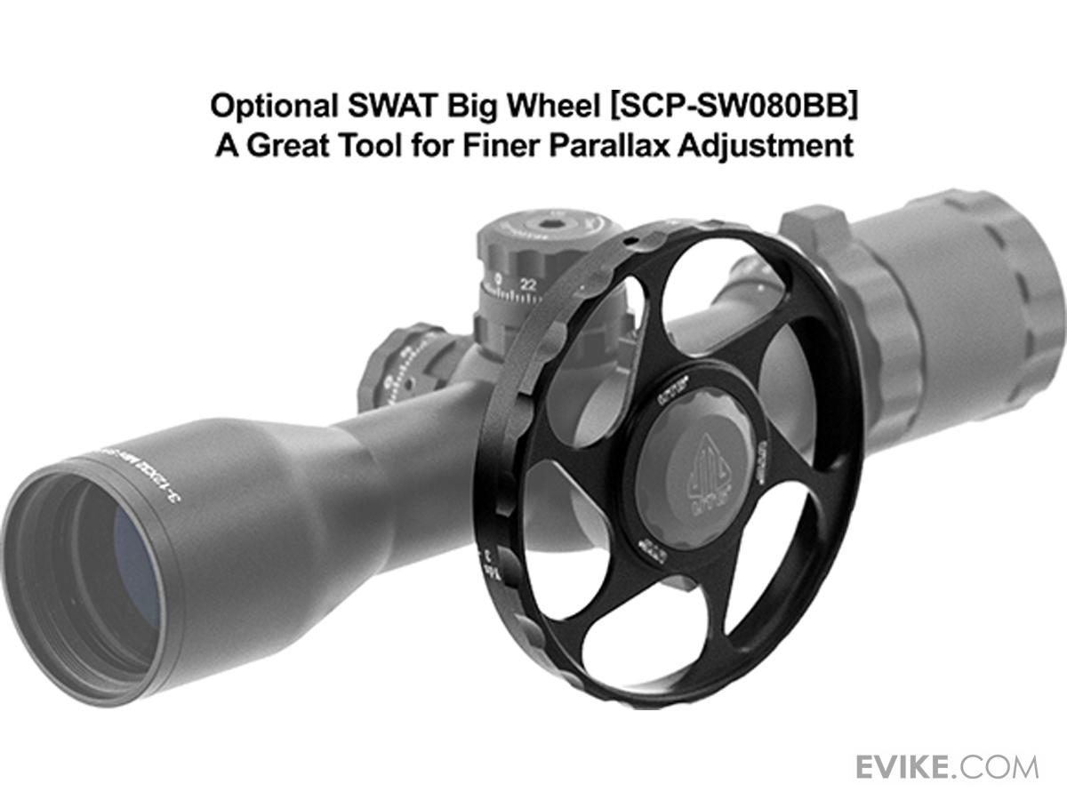 UTG BugBuster 3-12x32 Scope with Side AO and QD Rings - Mil-Dot Reticle ...