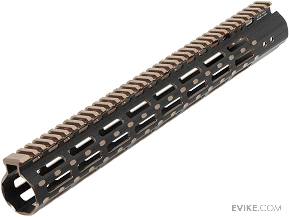 UTG Pro M-LOK® AR15 15" Super Slim Rail (Color: Black & Bronze 2-Tone ...