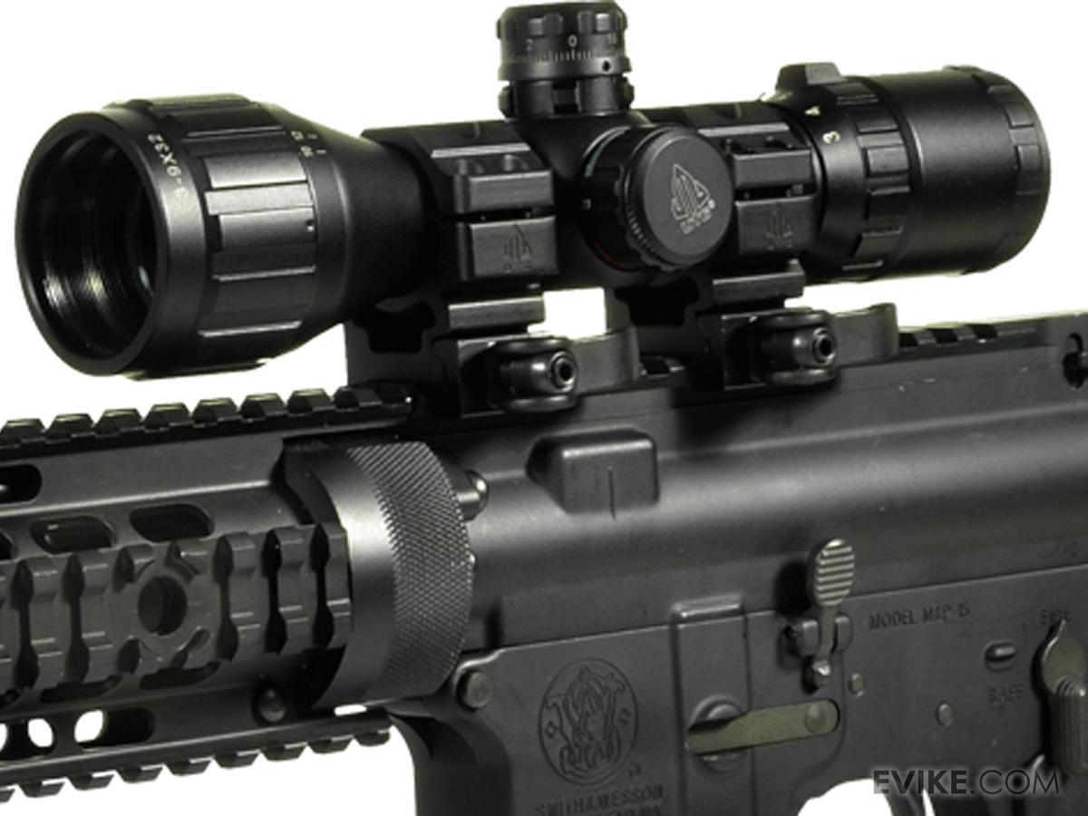 UTG BugBuster 3-9X32 with AO and QD Rings - RGB Mil-Dot Reticle ...