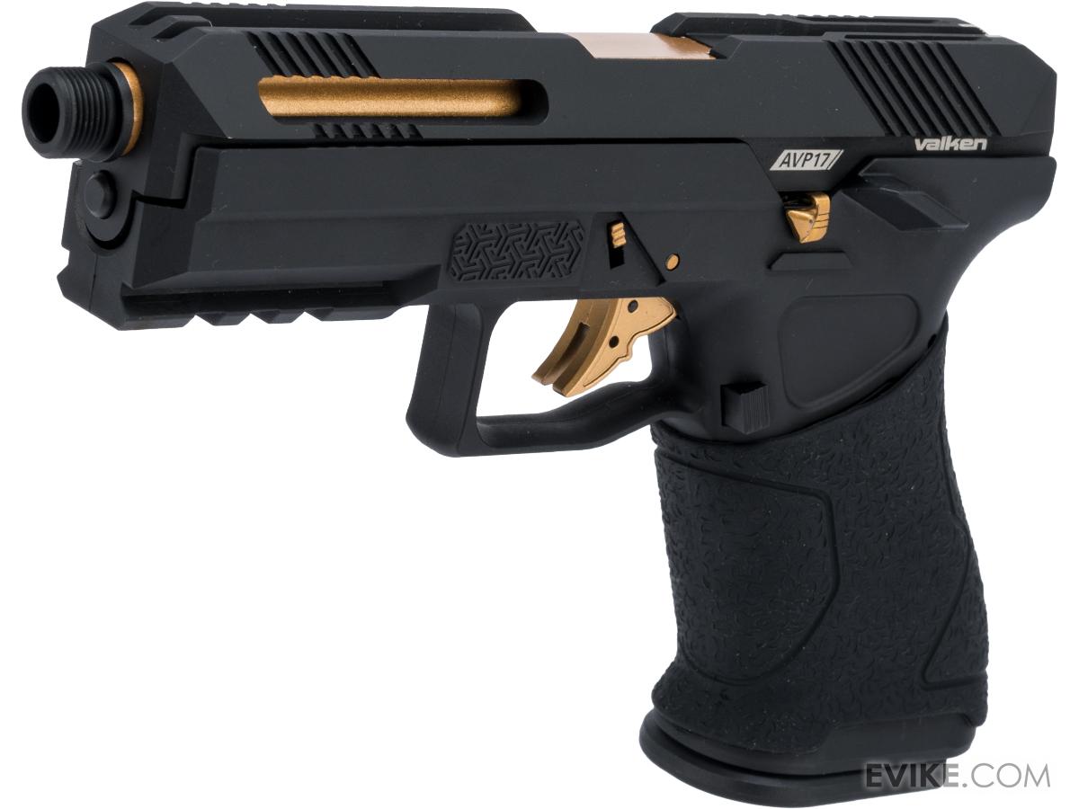 Valken AVP17 Gas Blowback Airsoft Pistol (Color: Black / Green Gas ...