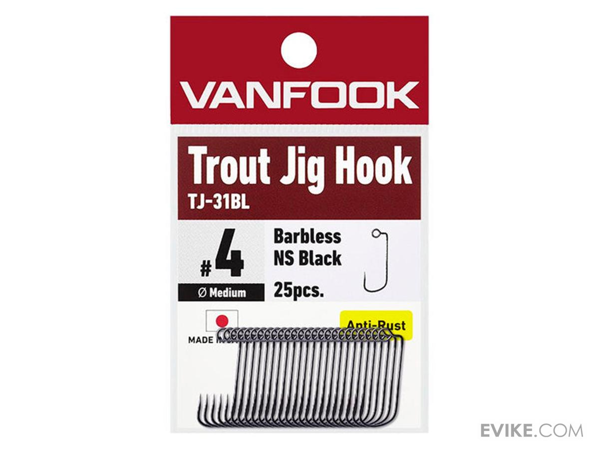 Vanfook Barbless 90 Degree Trout Jig Hook (Color: NS Black / #6), MORE, Fishing, Hooks & Weights ...