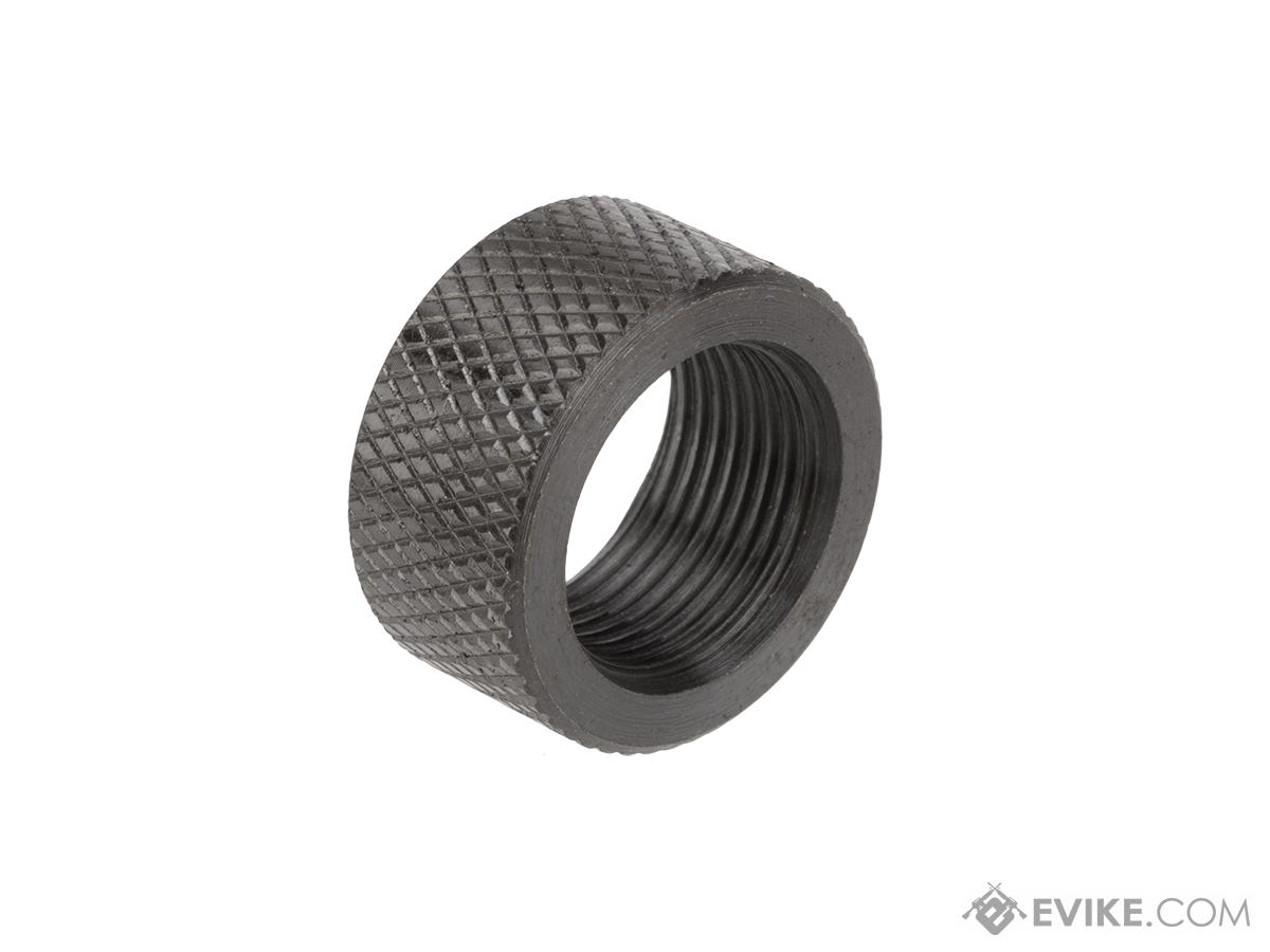 Vaultac CNC Cut Knurled Thread Protector Cap - Black (14mm Negative ...