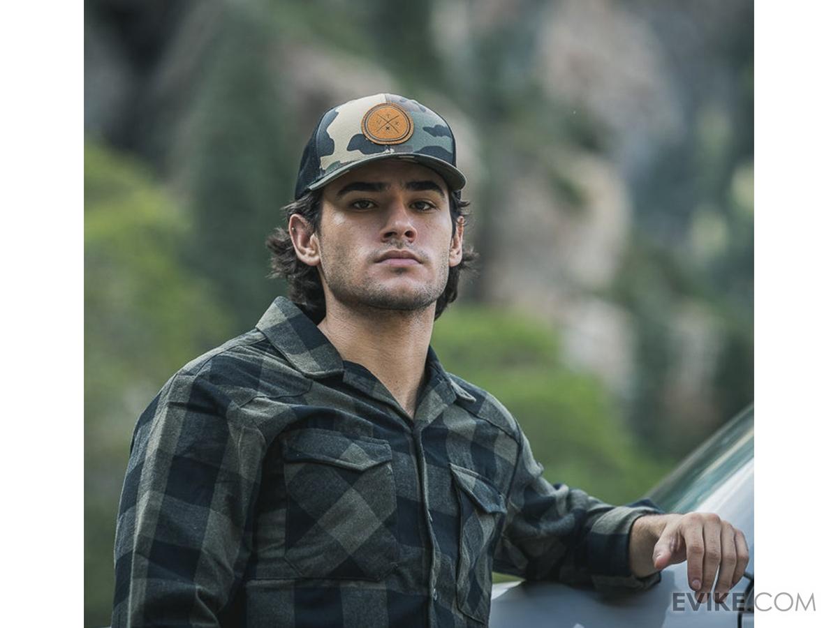 VERTX Trucker Hat w/ Leather Patch (Color: Camo), Tactical Gear/Apparel ...