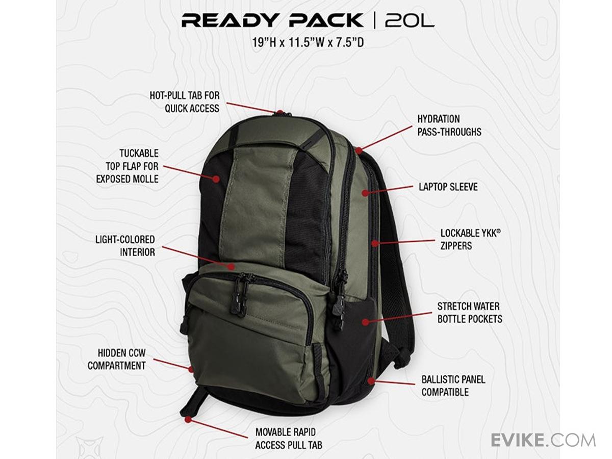 VERTX Ready Pack Low-Profile Tactical Backpack (Color: Rudder Green-It ...