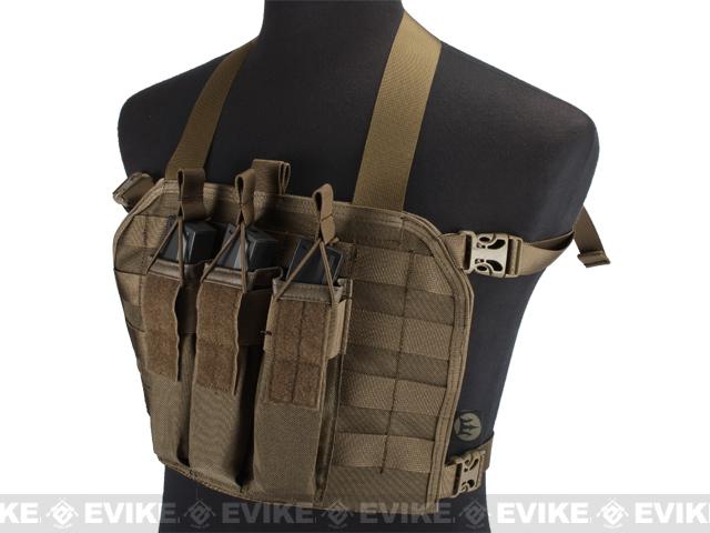 High Speed Operator Chest Rig w/ SMG Mag Pouch - Coyote Brown, Tactical ...