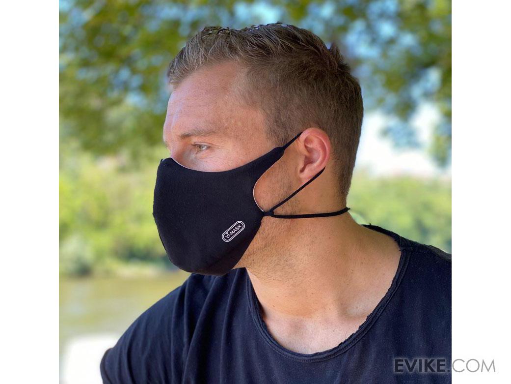 Vi-Mask Anti-Viral Nanotech Face Mask (Size: Black / X-Large), Evike ...