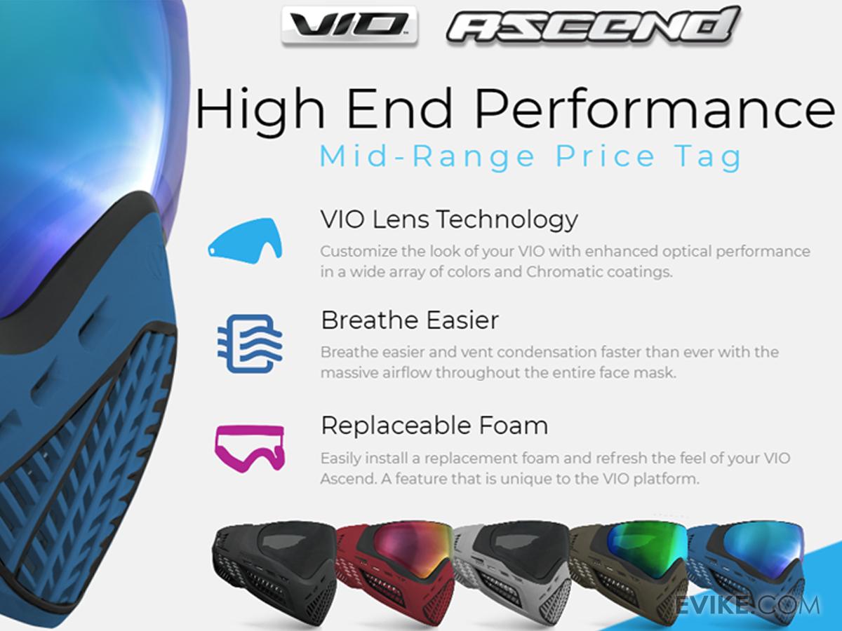 Virtue VIO Ascend Full Face Goggle (Color: Black), Tactical Gear ...