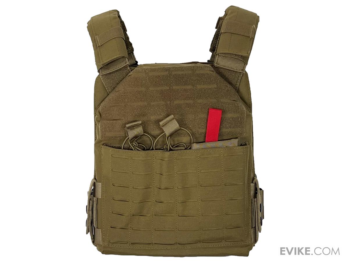 VISM by NcSTAR Laser Cut Plate Carrier (Color: Tan / 10 x 12), Tactical ...