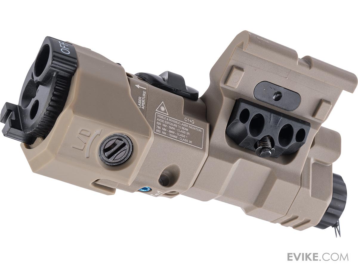 WADSN Offset Modular Advanced Airsoft Weapon Flashlight, Laser & IR Combo (Color: Dark Earth ...