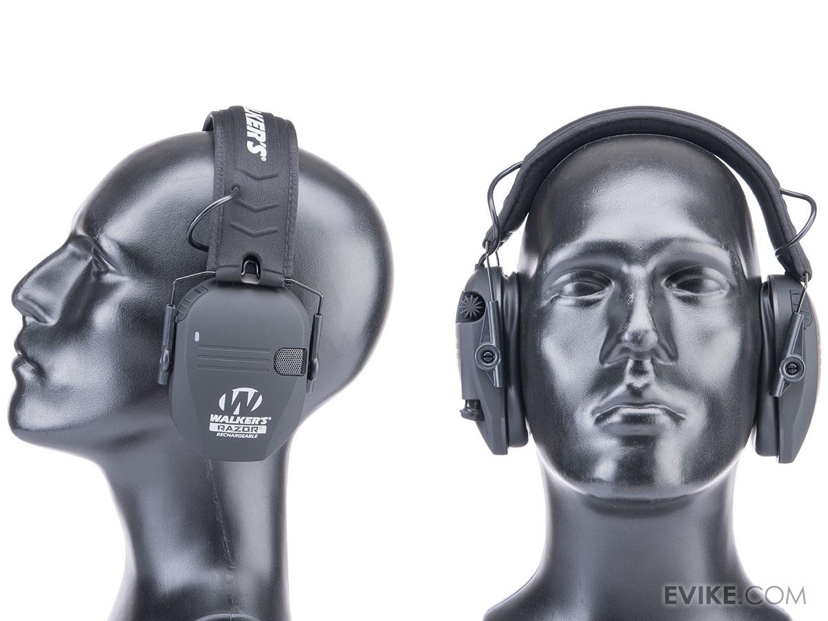 Walker's Razor Rechargeable Electronic Ear Muff (Color: Black), Tactical Gear/Apparel, Ear ...