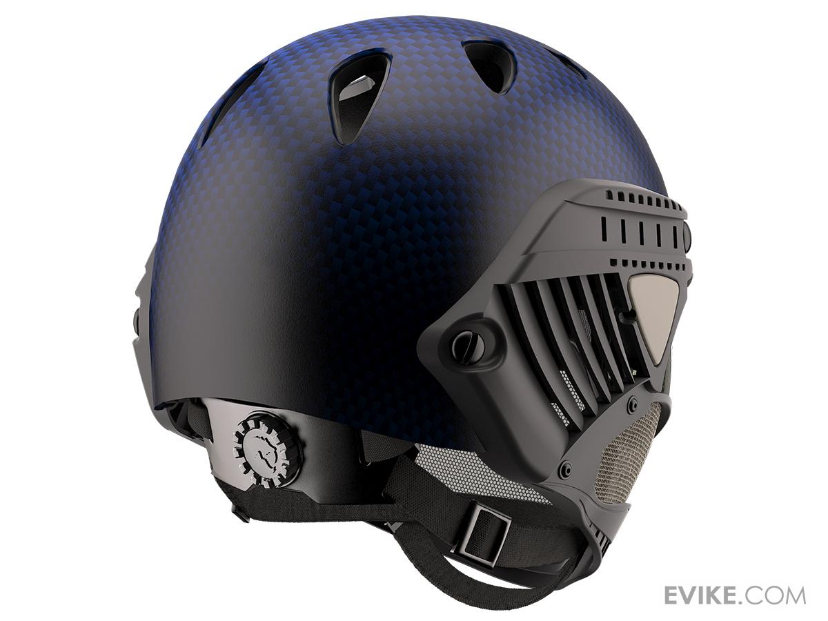 WARQ Custom Full Face Protection Helmet System (Color: Blue Carbon ...