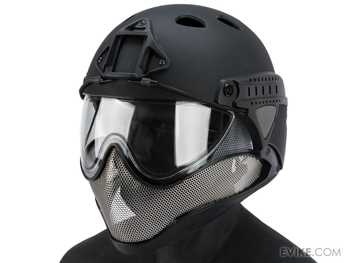 WARQ Full Face Protection Helmet System (Color: Black / Clear Lens ...