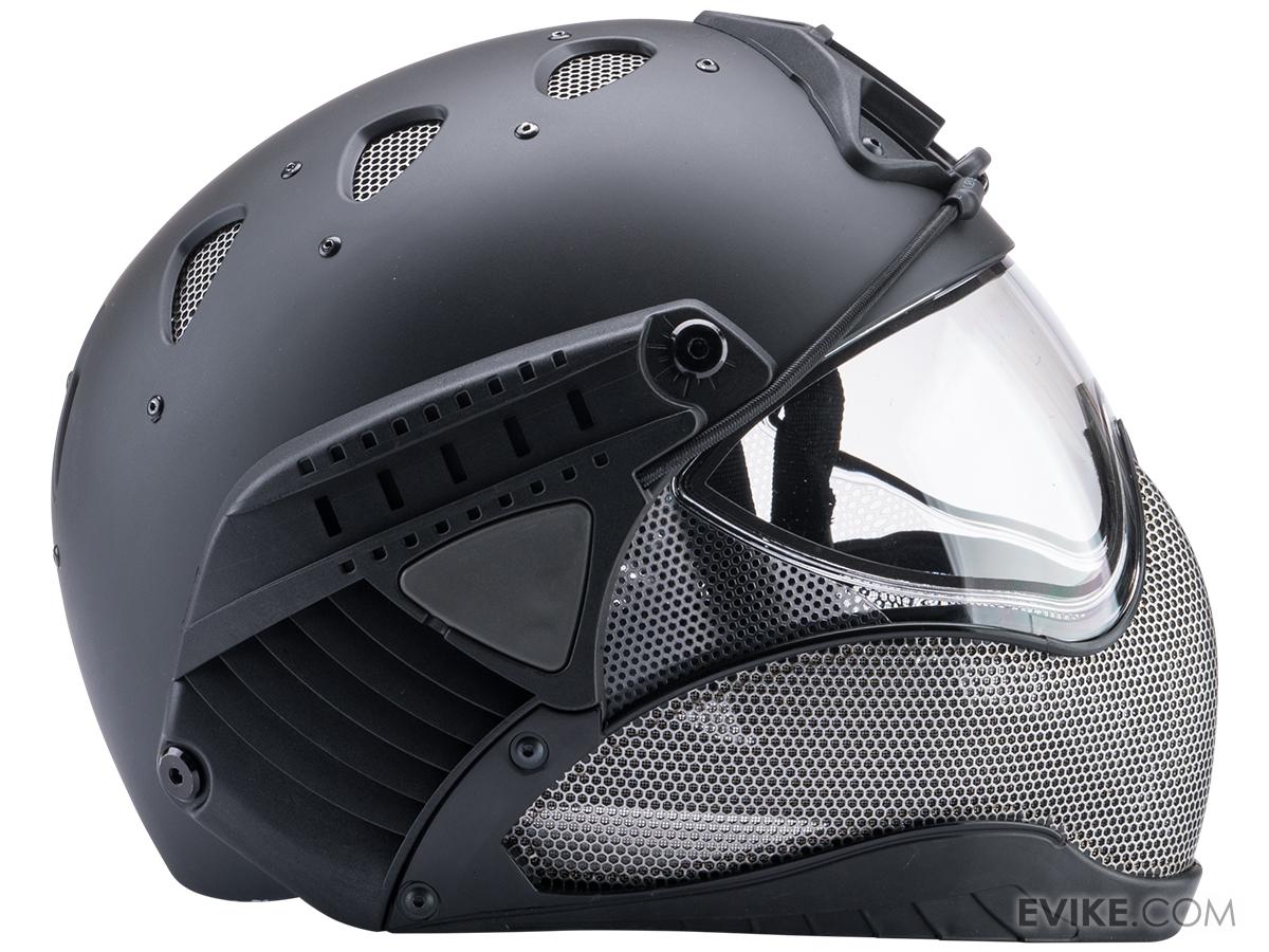 WARQ Full Face Protection Helmet System (Color: Black / Clear Lens ...