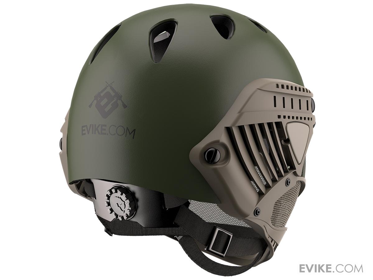 WARQ Full Face Protection Helmet System (Color: OD Evike / Clear Lens ...