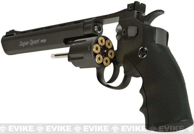 WinGun CO2 Powered Full Metal High Power Airsoft 6mm Magnum Gas Revolver (Color: Black-Standard ...