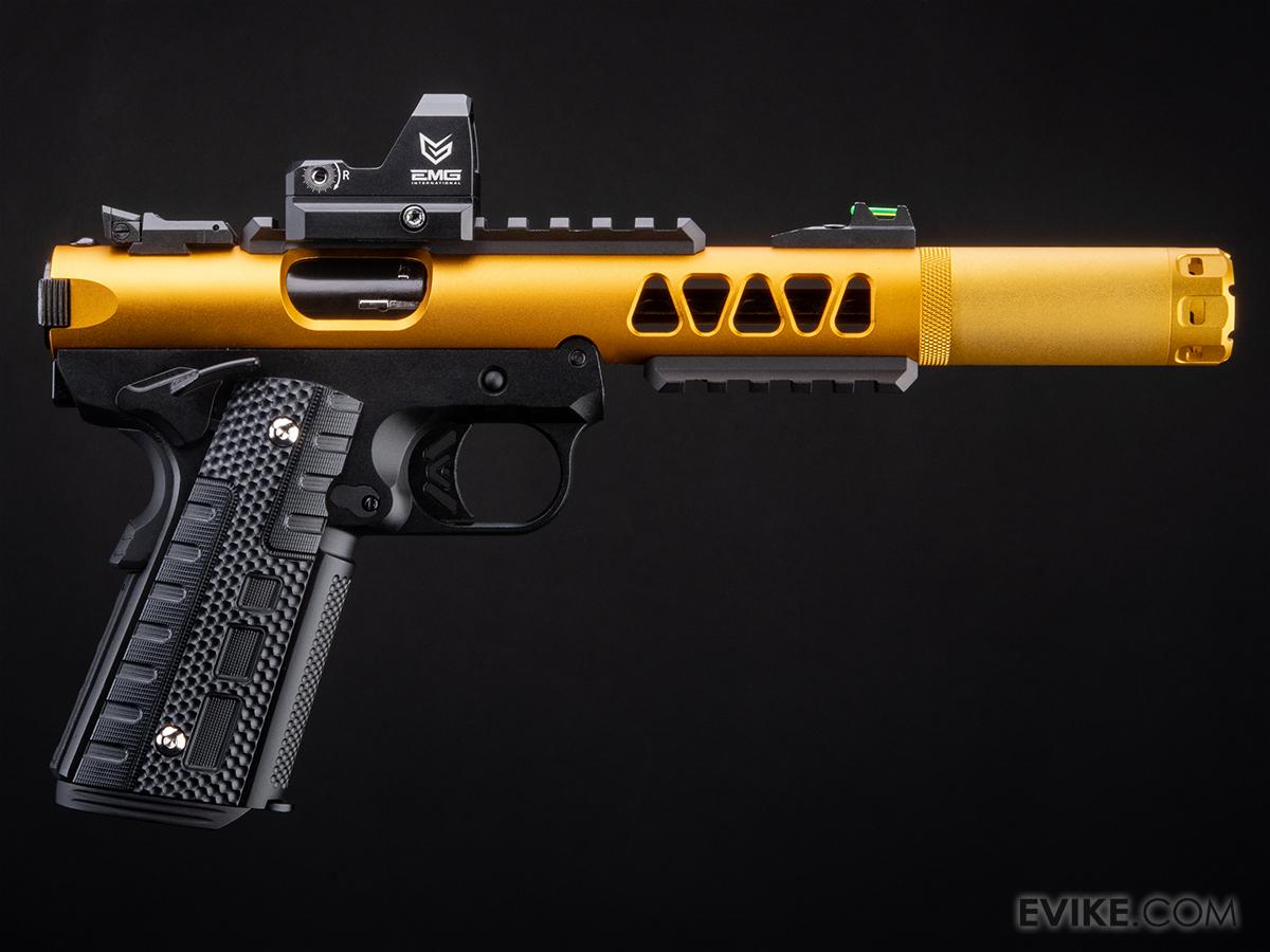 WE-Tech Galaxy 1911 Gas Blowback Airsoft Pistol (Color: Gold Slide ...