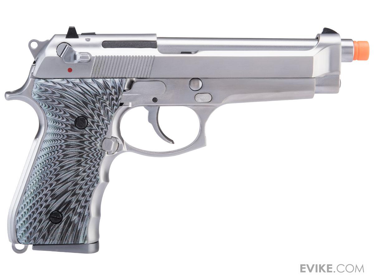 We-Tech Full-Auto M92 Eagle Gas Blowback Airsoft Pistol (Color: Silver), Airsoft Guns, Gas ...