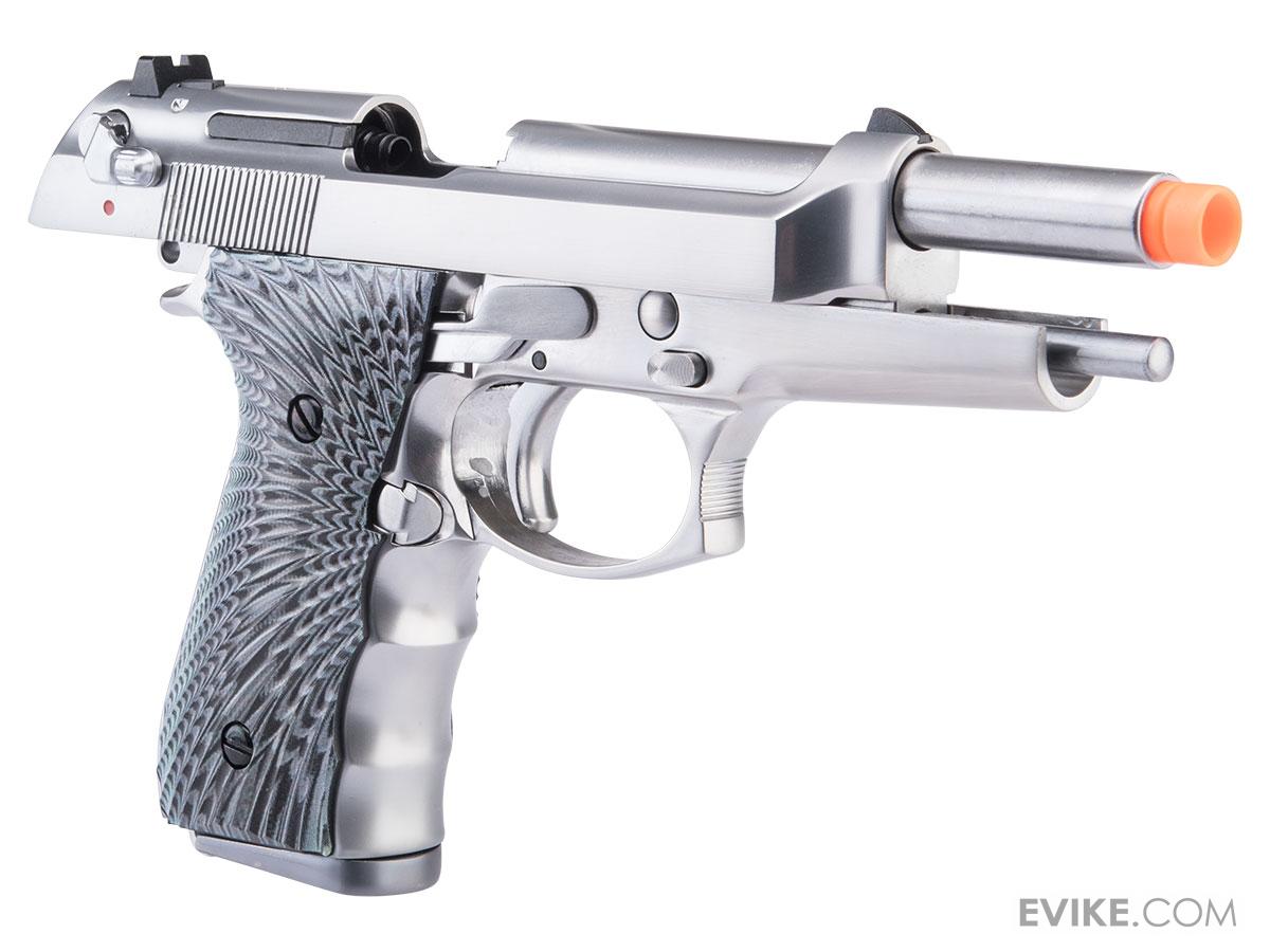We-Tech Full-Auto M92 Eagle Gas Blowback Airsoft Pistol (Color: Silver), Airsoft Guns, Gas ...