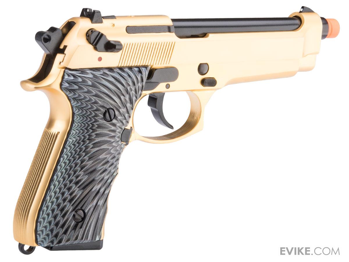 We-Tech Full-Auto M92 Eagle Gas Blowback Airsoft Pistol (Color: Gold), Airsoft Guns, Gas Airsoft ...