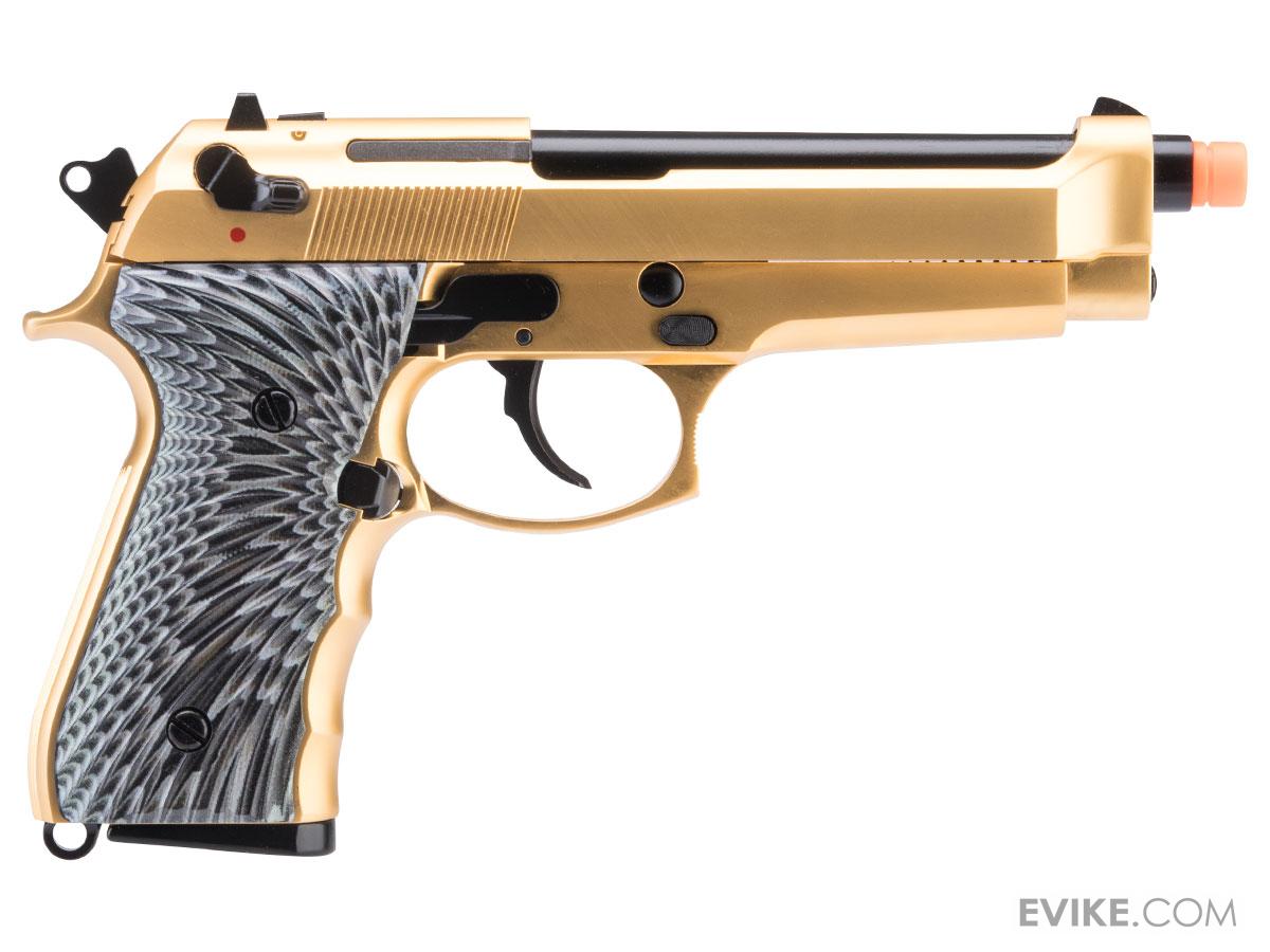 We-Tech Full-Auto M92 Eagle Gas Blowback Airsoft Pistol (Color: Gold ...