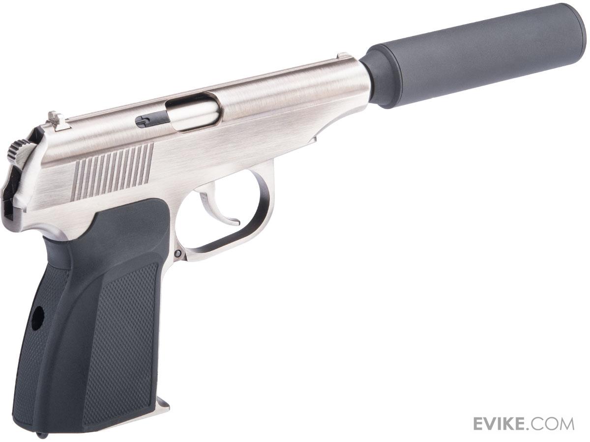 WE-Tech Russian PMM Airsoft Gas Blowback GBB Pistol (Color: Silver ...