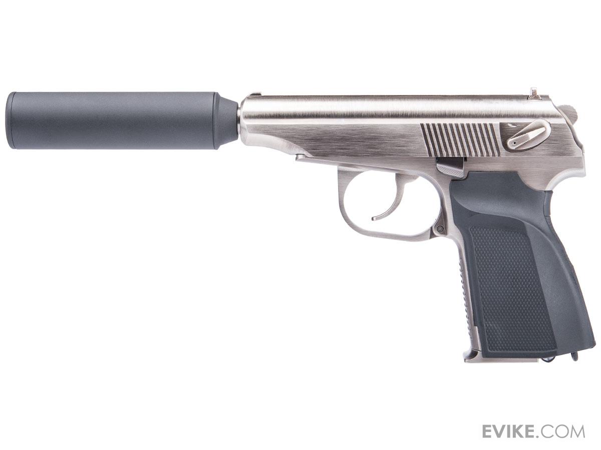 WE-Tech Russian PMM Airsoft Gas Blowback GBB Pistol (Color: Silver ...