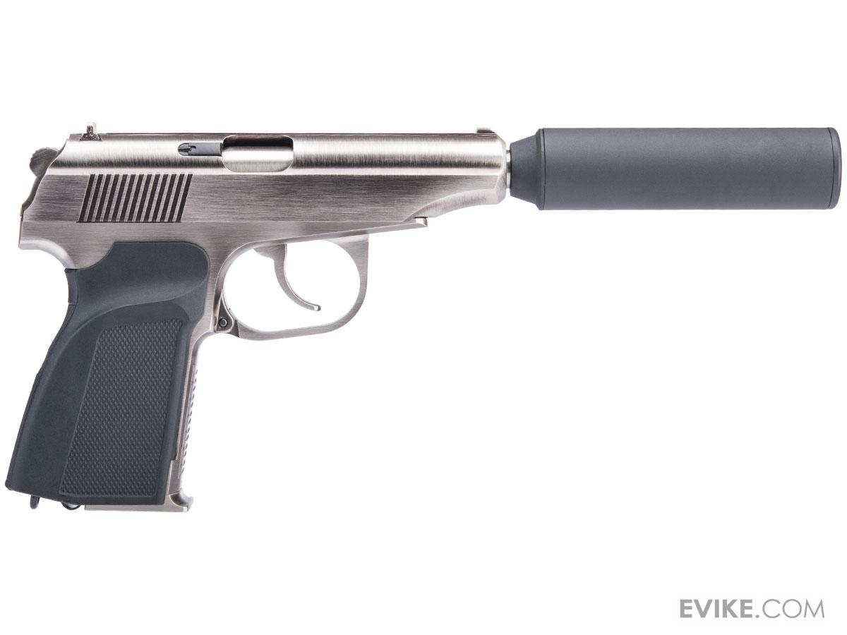 WE-Tech Russian PMM Airsoft Gas Blowback GBB Pistol (Color: Silver ...